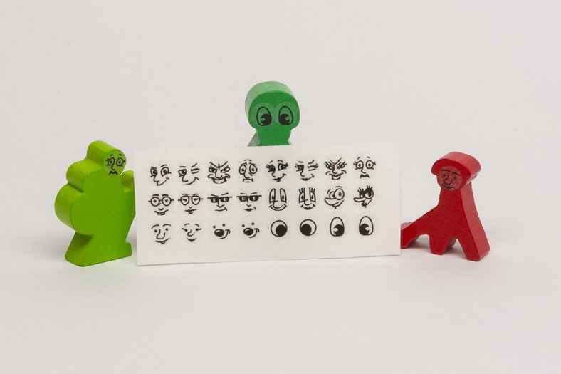 Meeple Stickers: Faces - Spelhuis